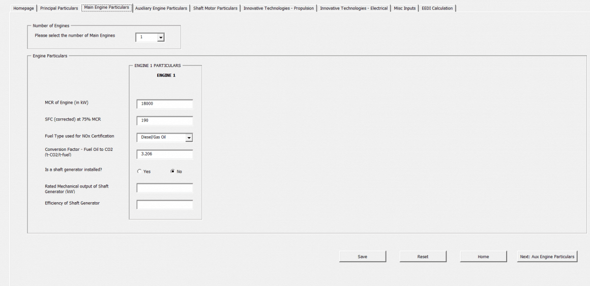 Ship EEDI Calculator
