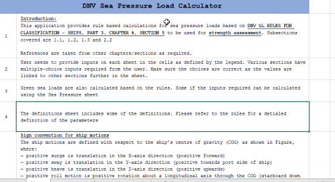 DNV Sea Pressure Load Calculator