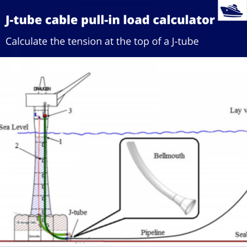 J-tube cable pull-in load calculator
