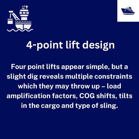 Four point (single hook) lift design (as per DNV)