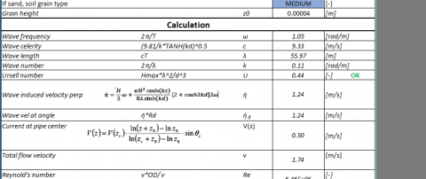 Drag Force Calculator for Subsea Pipeline